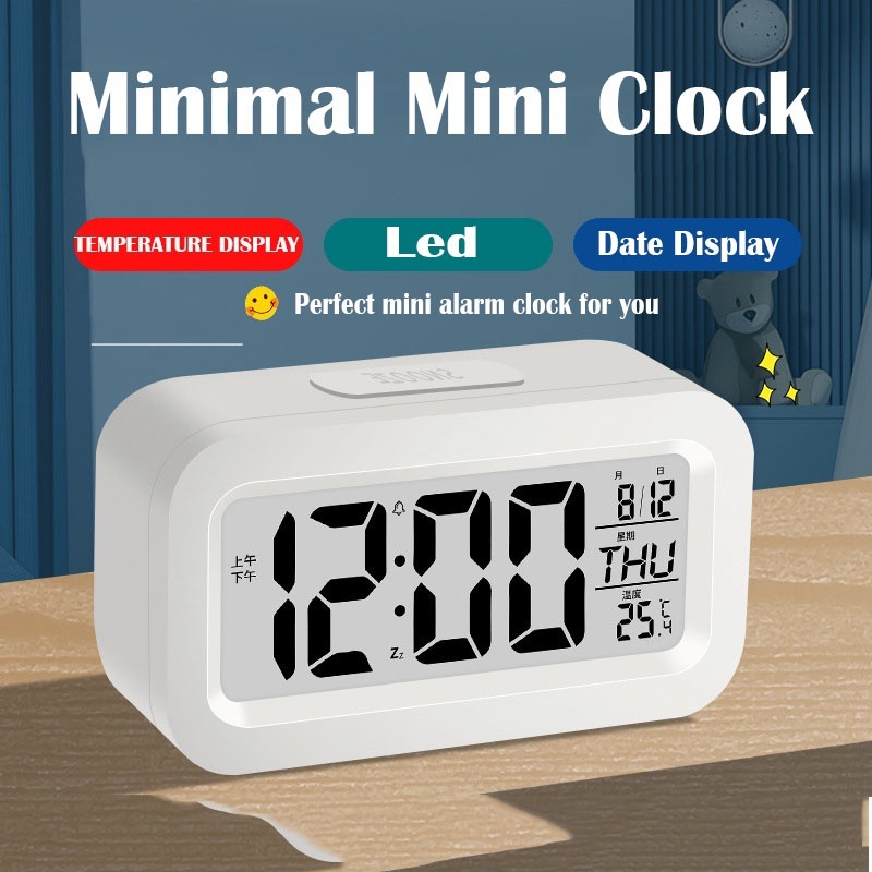 Digital Alarm Clock Led Display Electronic Desktop Alarm Clock ...