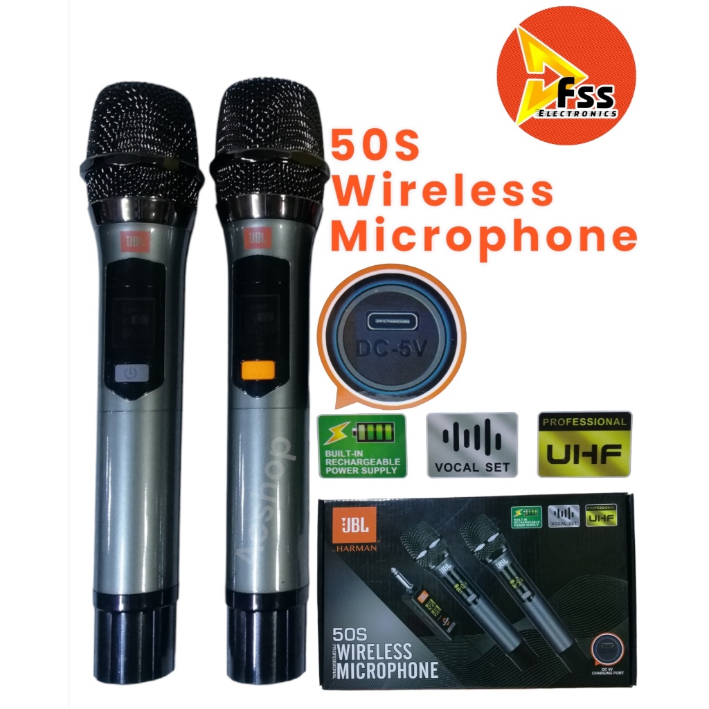 JBL 50S DUAL UHF PROFESSIONAL WIRELESS MICROPHONE | Shopee Philippines