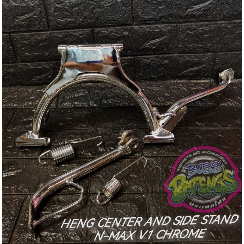 HENG CENTER STAND AND SIDE STAND CHROME N-MAX V1 | Shopee Philippines
