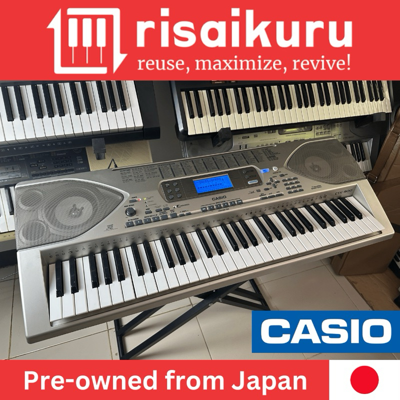 Casio CTK-900 61-Key Portable Keyboard Piano Organ Touch Response with Bass Reflex System ...