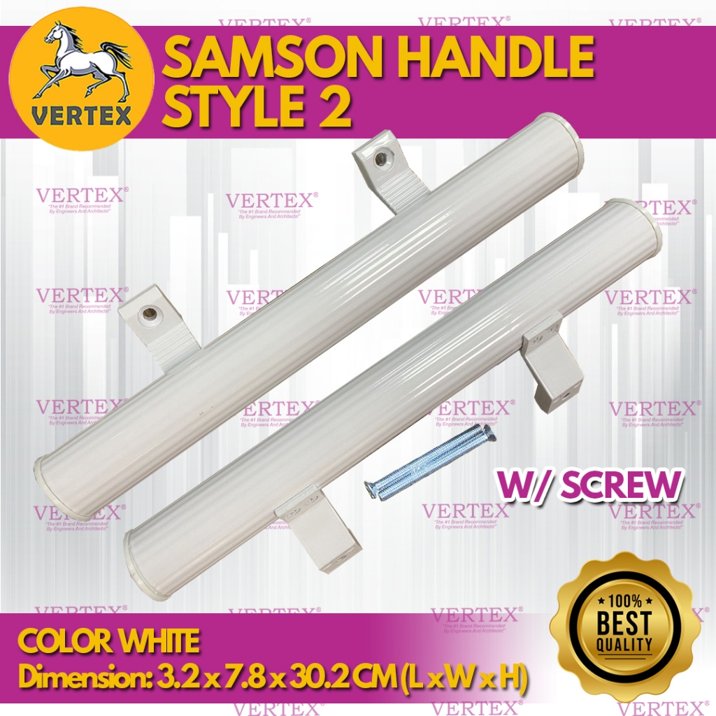 Samson Handle Aluminum for Door White STYLE 2 12 Inches PAIR | Shopee ...