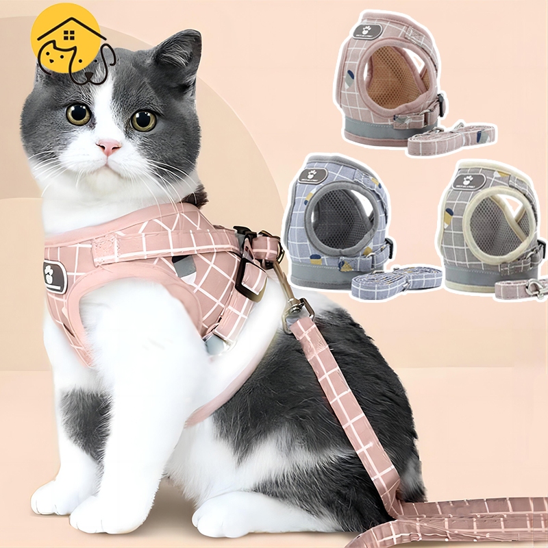 Cat harness with leash Reflective Vest Pet Leash Harness for cat Soft ...