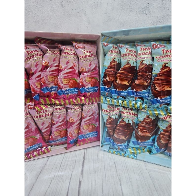 Twin Crunchies Chocolate Cone Snack Candy 30 pcs | Shopee Philippines