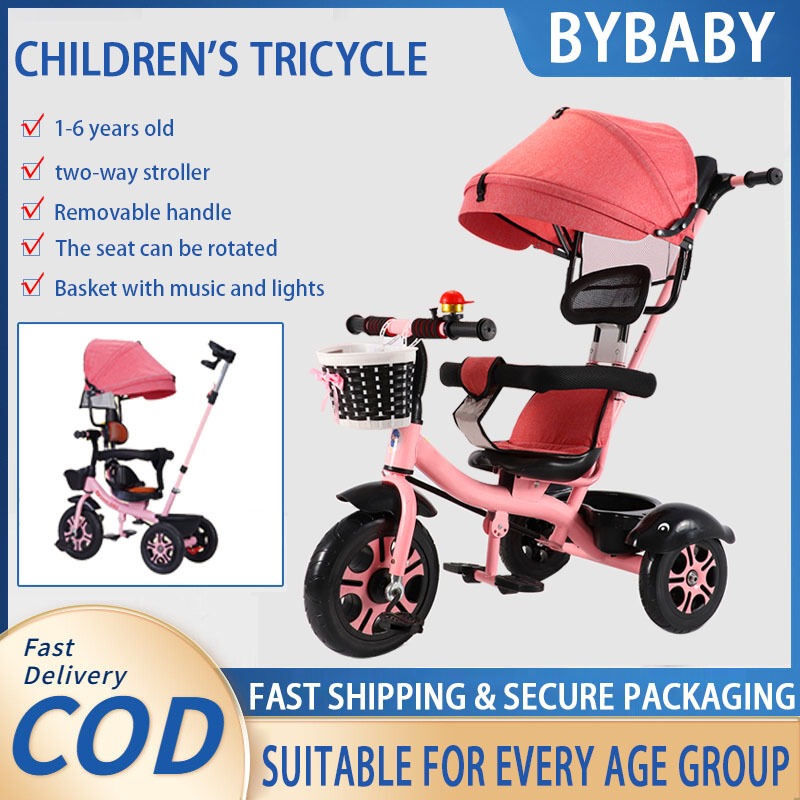 4 In 1 Bike for Kids Bike for Baby 3 Wheels Trolley Bike Baby Stroller ...