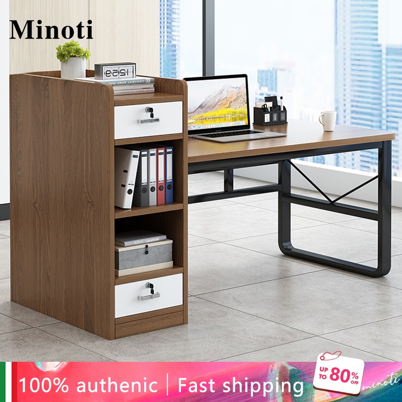 Office desk with drawer Computer Table Home student Furniture Wood and Metal | Shopee Philippines