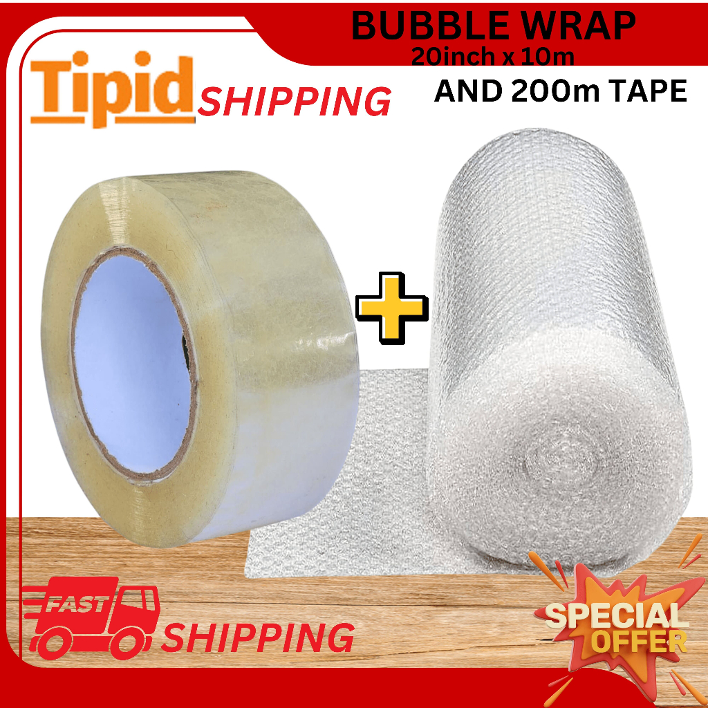 bubble wrap roll and packaging tape combo sale | Shopee Philippines