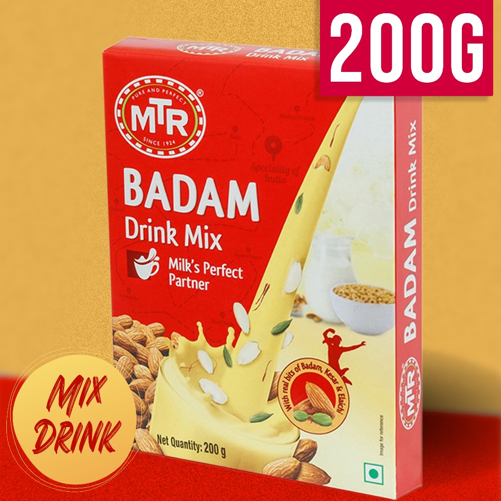 MTR Badam Dink Mix 200g Milk Perfect Partner | Shopee Philippines
