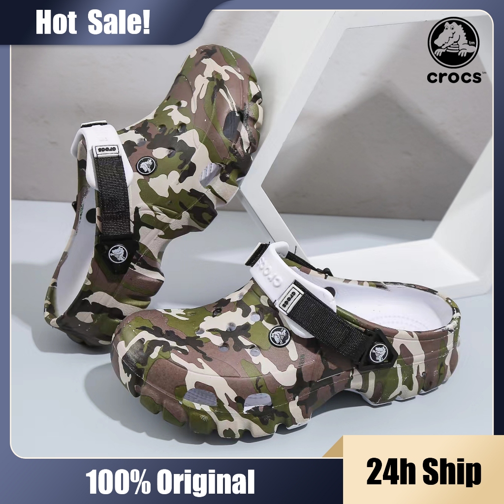 2024 New Crocs classic clog bone white unisex for man woman sandals with ecobag | Shopee Philippines