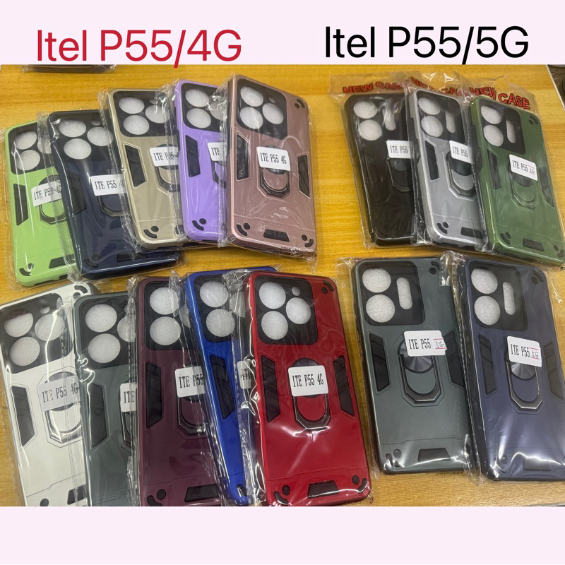 King Armor Stand Holder Case ITEL P55 P65 A57 A37 S23 S23plus A26 A60 ...