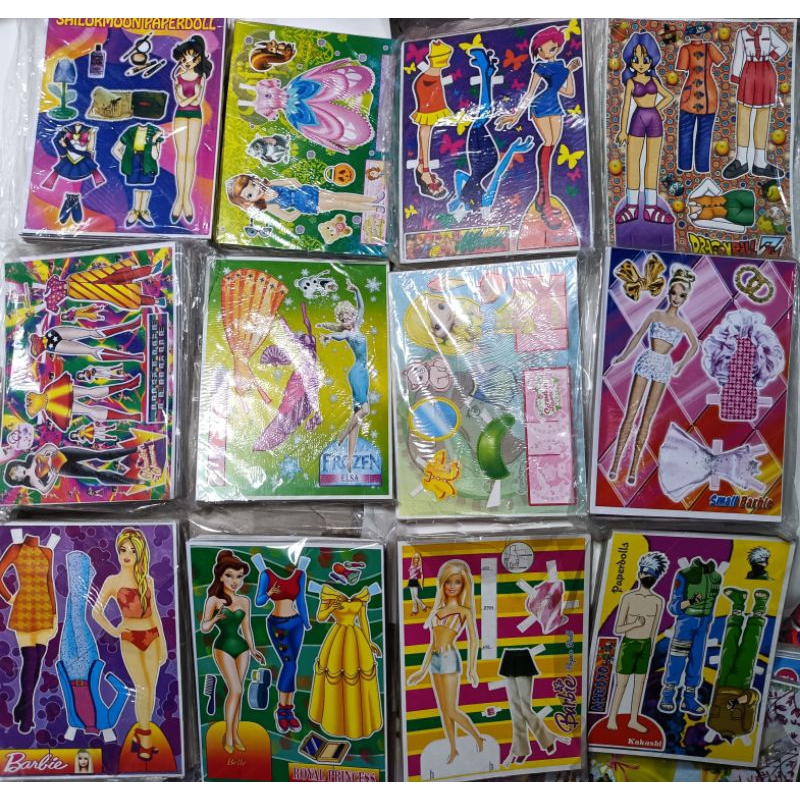 paperdoll toys per pack (40-45 pcs/ 3 to 8 design only) | Shopee ...
