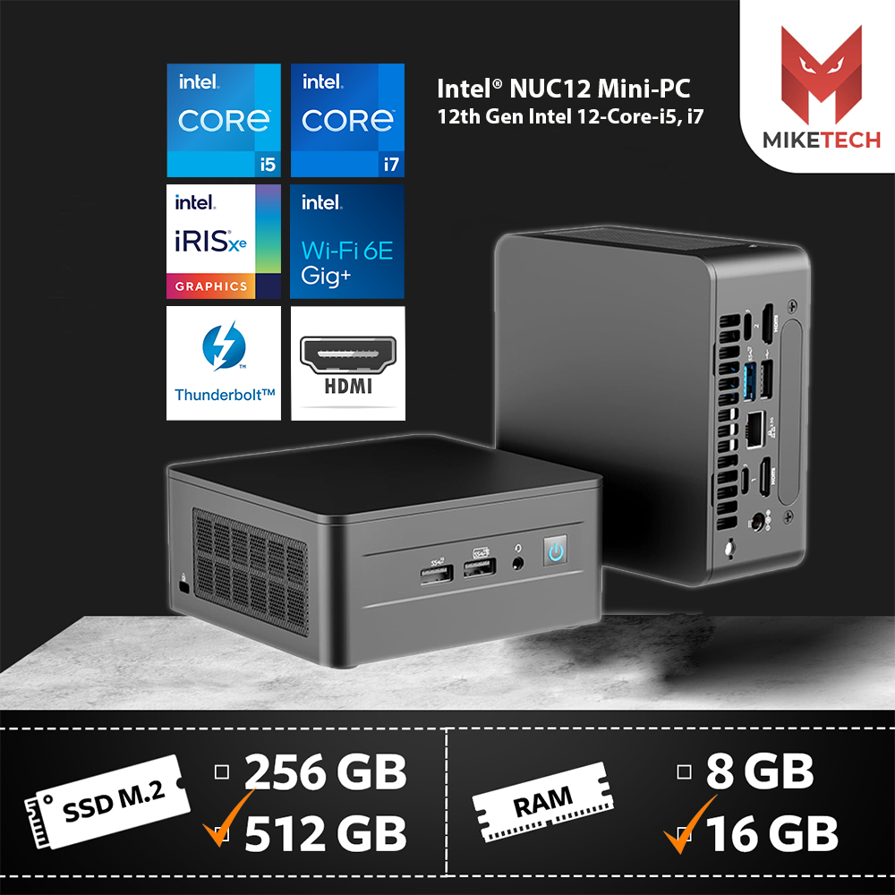 Intel Nuc Pc Core I3 I7 16gb 32gb Ram 256gb 500gb Ssd Built Wifi 6 6e