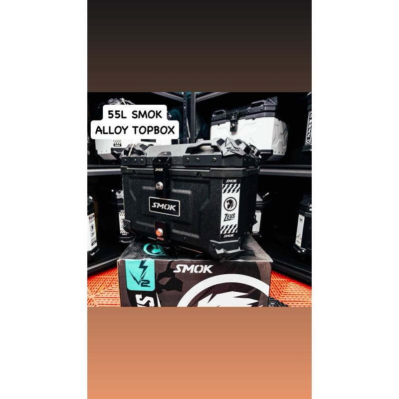 SMOK 55L WHITE/BLACK ALLOY TOP BOX | Shopee Philippines