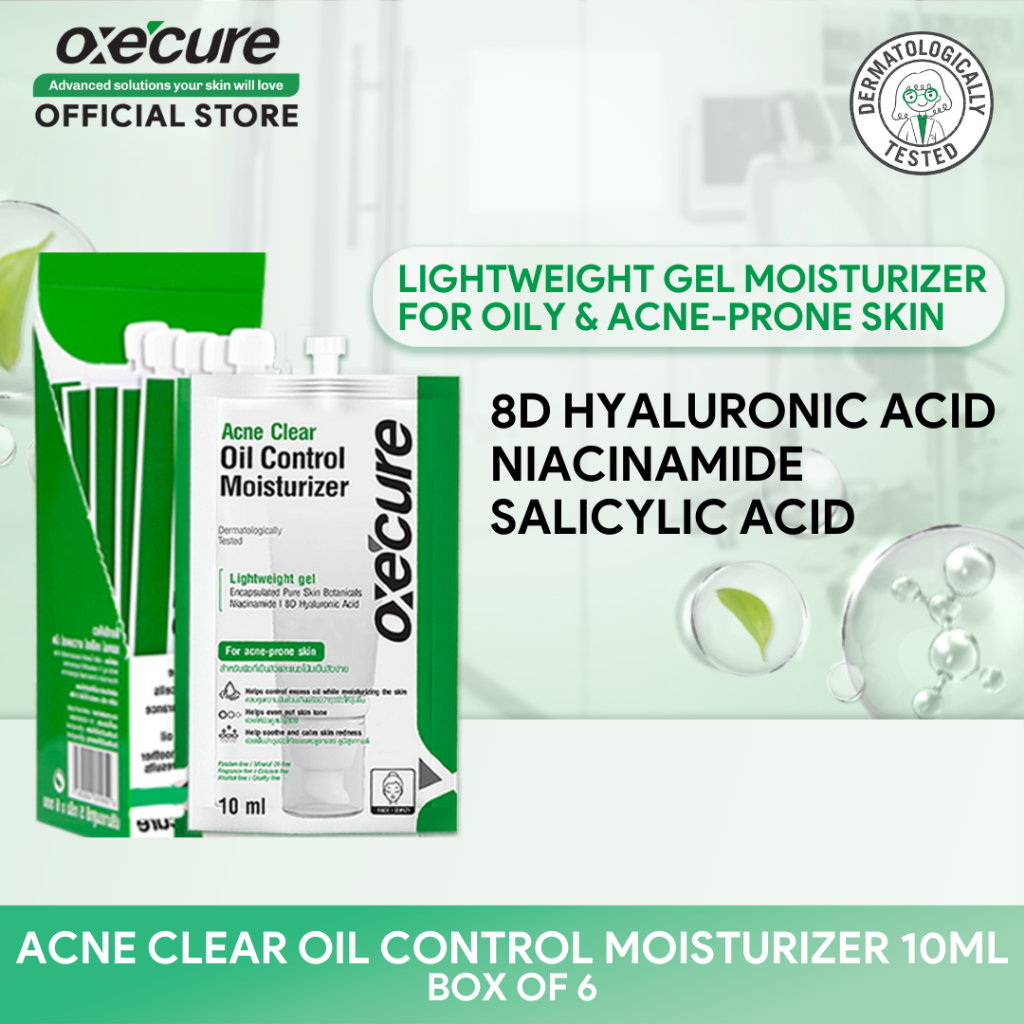 OXECURE Acne Clear Oil Control Moisturizer 10ml Box of 6 | Shopee ...