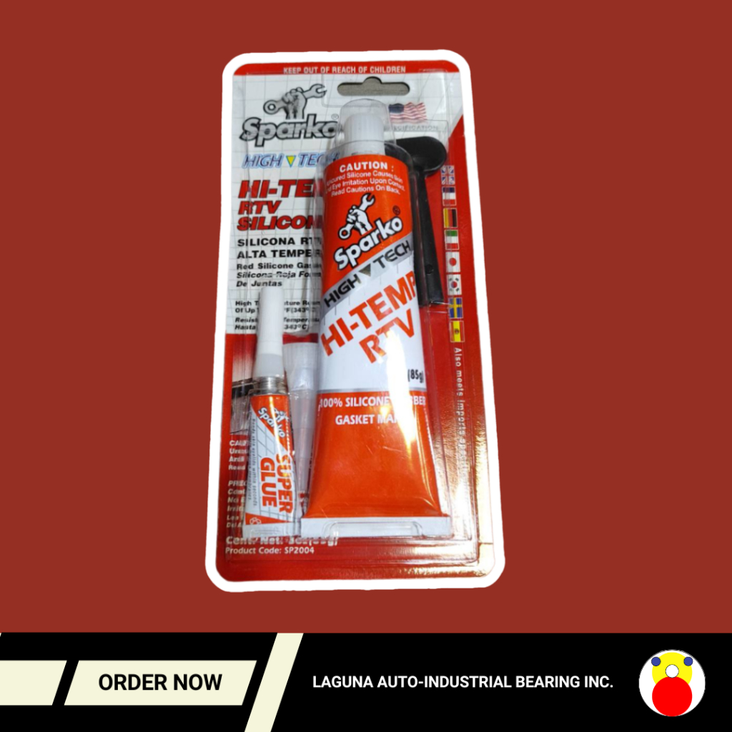 Sparko Hi-Temp RTV Silicone Gasket Maker RED 85g | Shopee Philippines