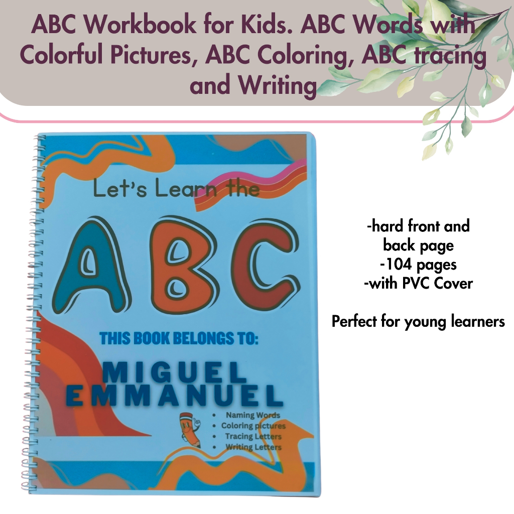 ABC Workbook for Kids (Word Recognition, Coloring, Tracing, and Writing ...