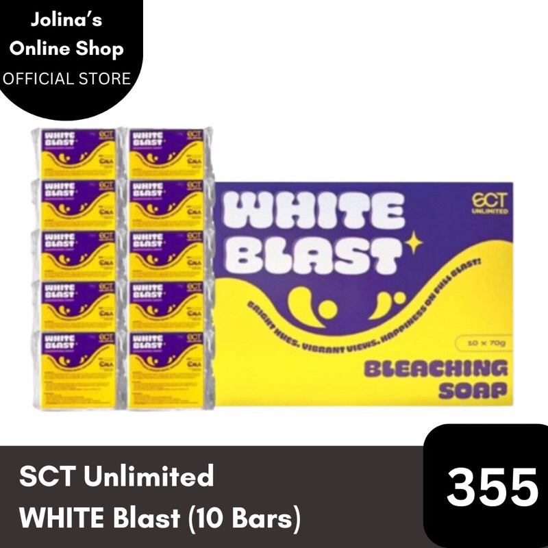SCT Unlimited White Blast Bleaching Soap 10bars with Free 5 Soap Mesh ...