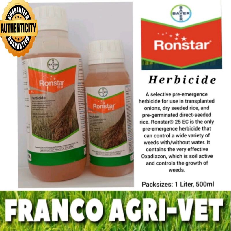 Ronstar EC25 Herbicide ( 1 Liter / 500ml ) | Shopee Philippines