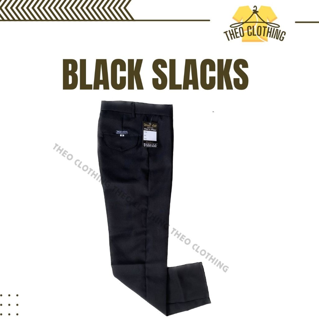 Black Slacks Pants School Uniform for Boys Elementary High School ...