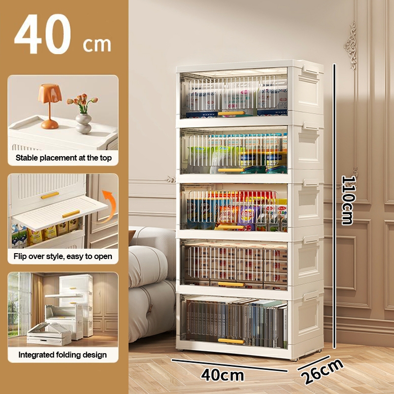 JT Storage Cabinet Drawer Flip Top Storage Box Plastic Wardrobe For ...