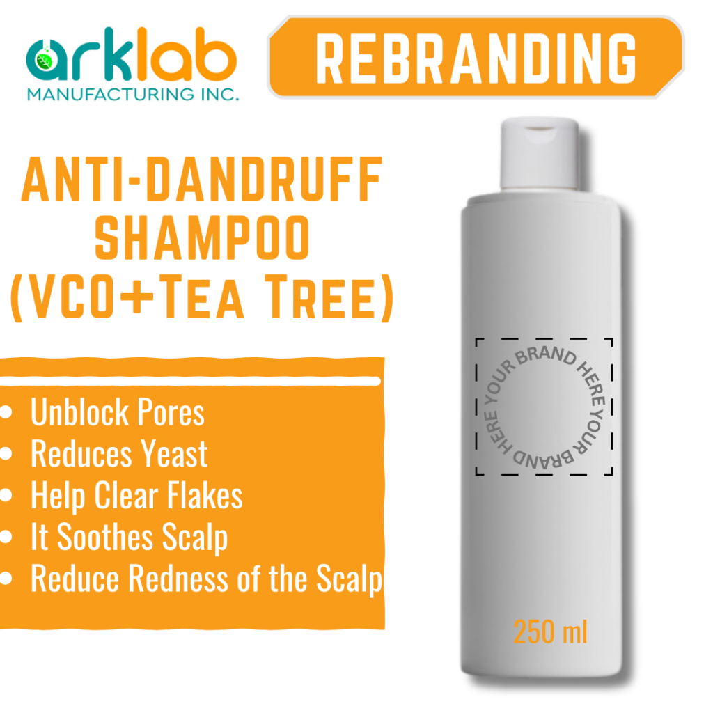 ARKLAB Anti-dandruff shampoo, Rebranding with Tea Tree plus VCO ...