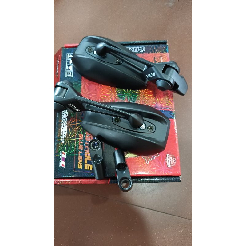MUTARRU SIDE MIRROR ADJUSTABLE BLUE LENS (UNIVERSAL) | Shopee Philippines