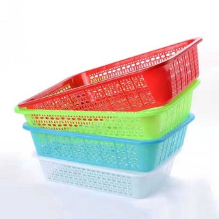 BASKET ORGANIZER MULTIPURPOSE PLASTIC TRAY RECTANGULAR OFFICE BATHROOM ...