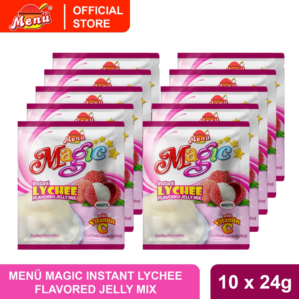 Menu Magic Jelly Lychee 24g x 10 Packs | Shopee Philippines