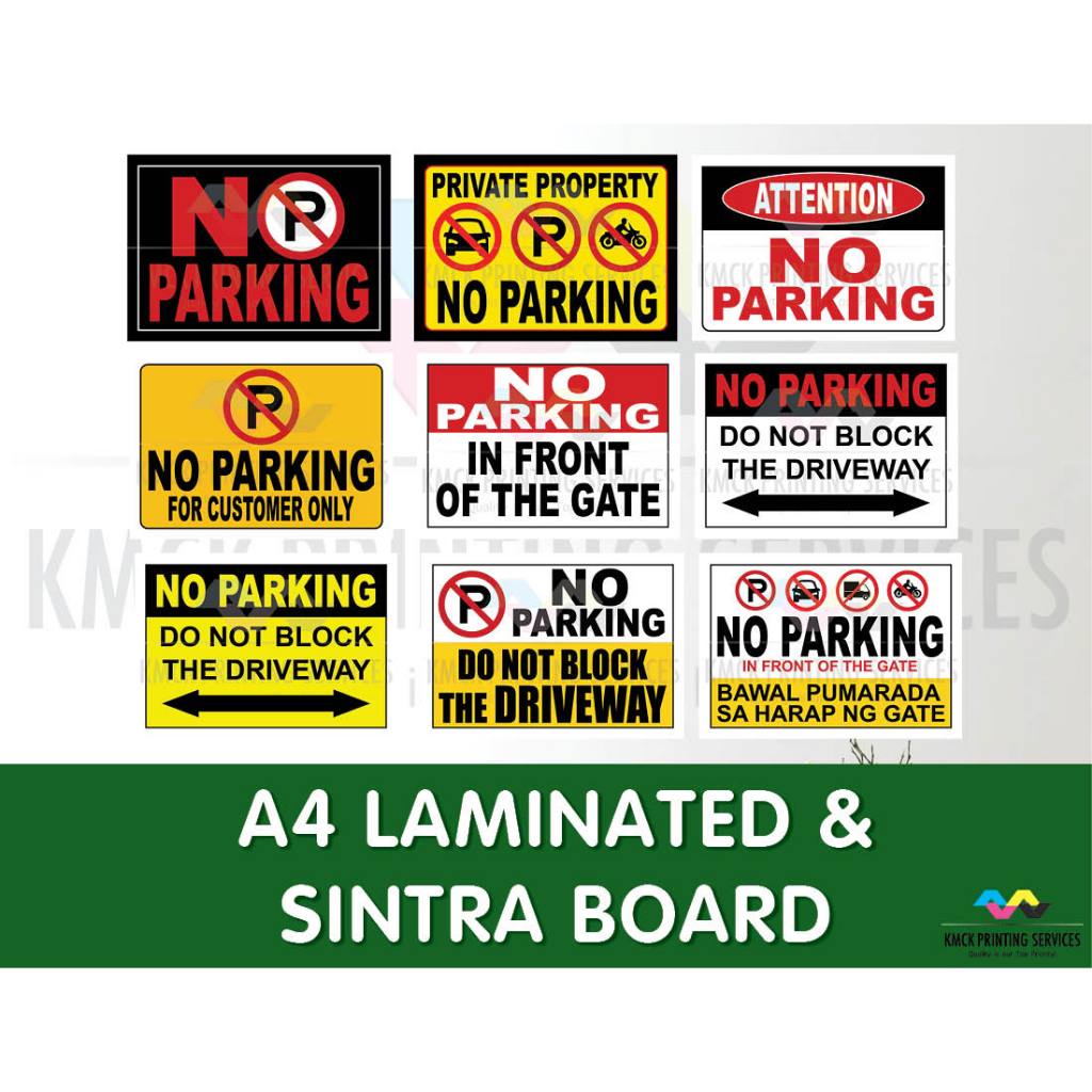 NO PARKING BAWAL MAG-PARK HUWAG HARANGAN ANG GATE SIGNAGES | Shopee ...