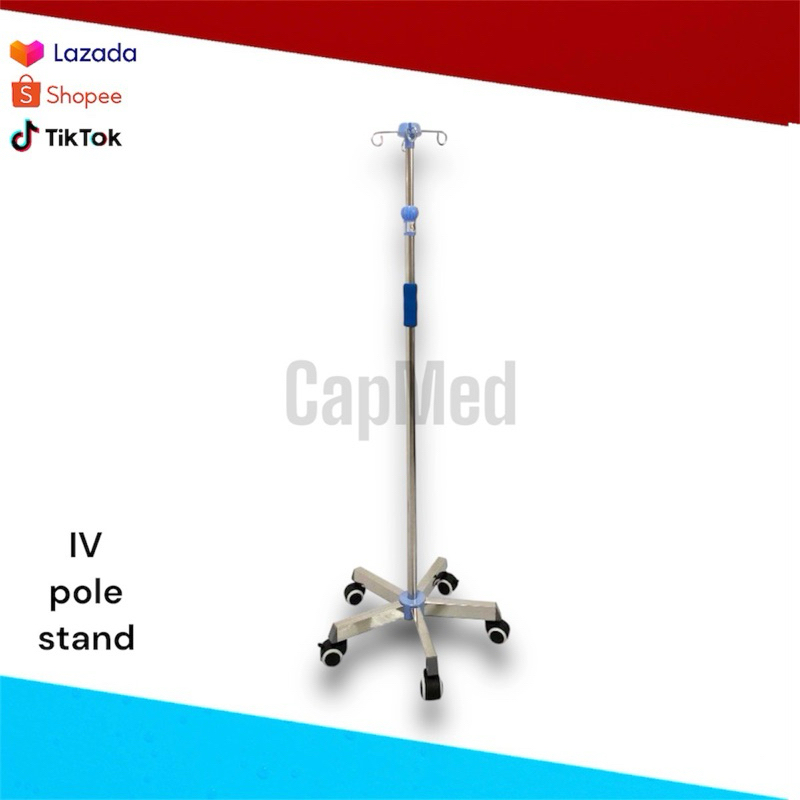 IV Stand Pole 4 Hooks with Wheels ( Order Now Ship Tomorrow!) | Shopee ...