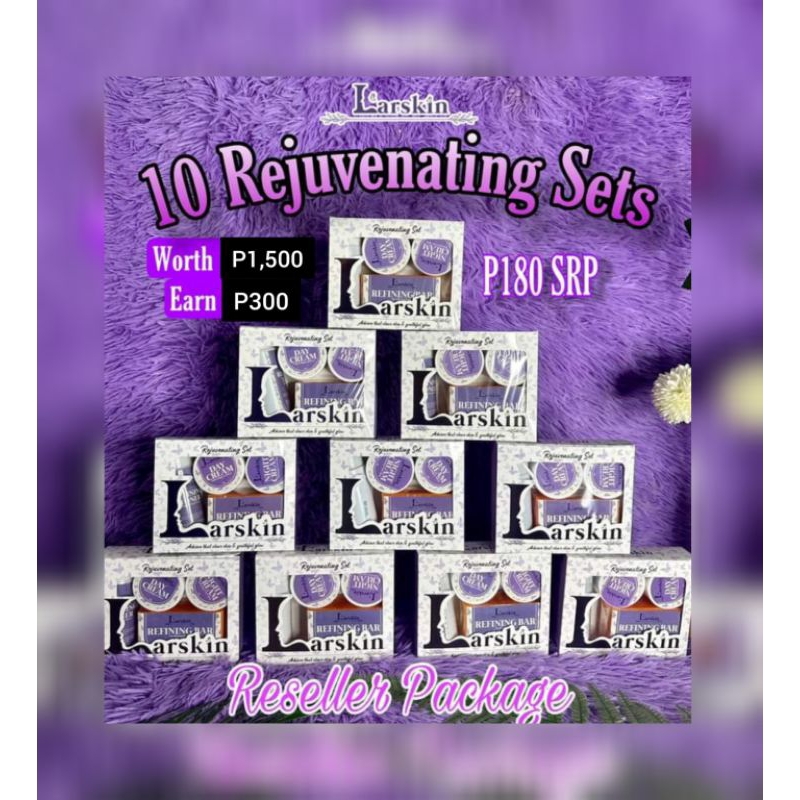 Larskin Rejuvenating Resellers Package (10 sets) Free 1 sachet Beauty ...