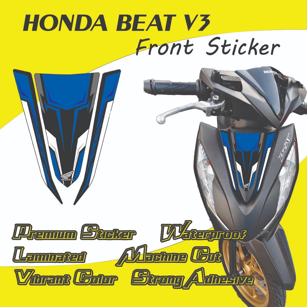 Honda Beat Version 3 Front Decals ACCESSORIES FOR CLICK | Shopee ...
