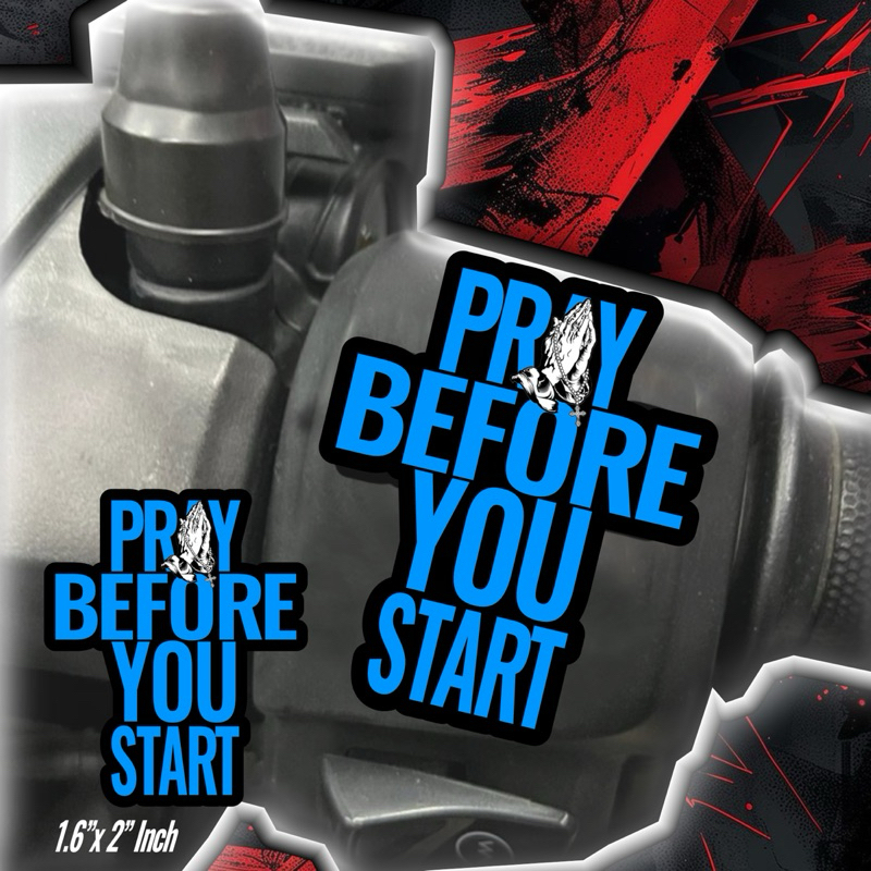 4pcs PRAY BEFORE YOU START STICKER PRINTED LAMINATED | Shopee Philippines