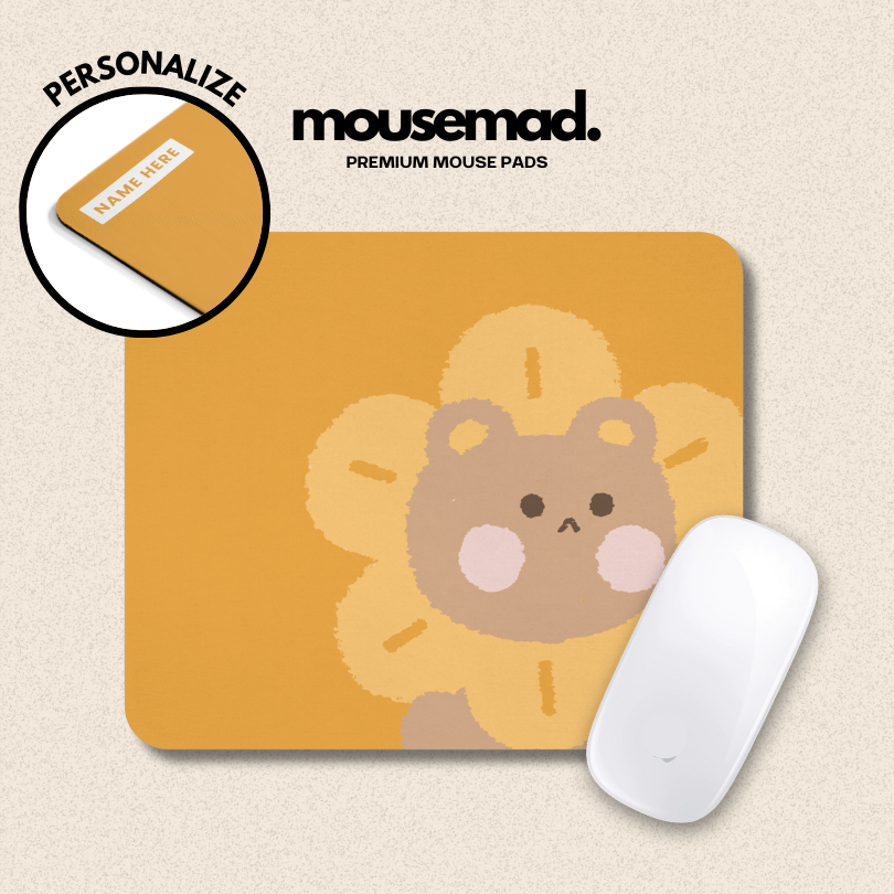 MOUSEMAD Mouse Pad - Fluffy Bear [thick personalize cute large ...
