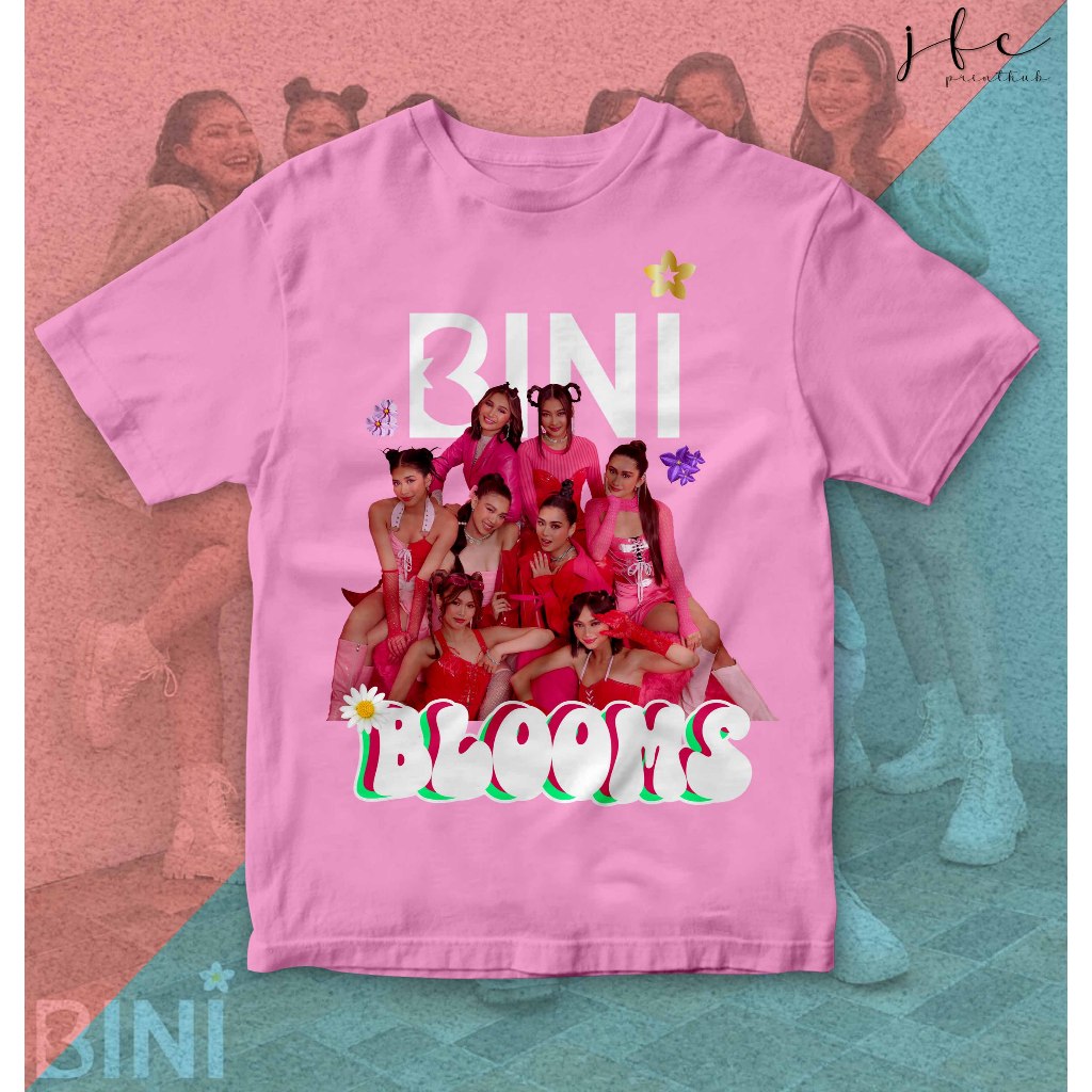 BLOOMS BINI T-SHIRT P-POP NEWEST GIRL GROUP UNISEX COTTON JFC CLOTHING ...
