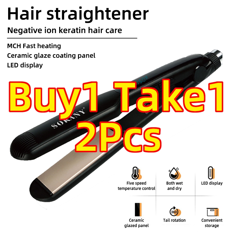Sokany hair straightener Professional Edition Electric Fast heat Hair Iron Ceramic hair iron COD ...