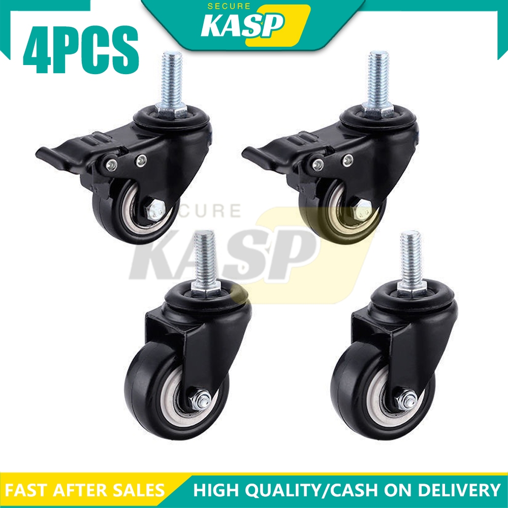 Caster Wheel Mute Double Shafts Light Flat Bottom Swivel With 360 ...