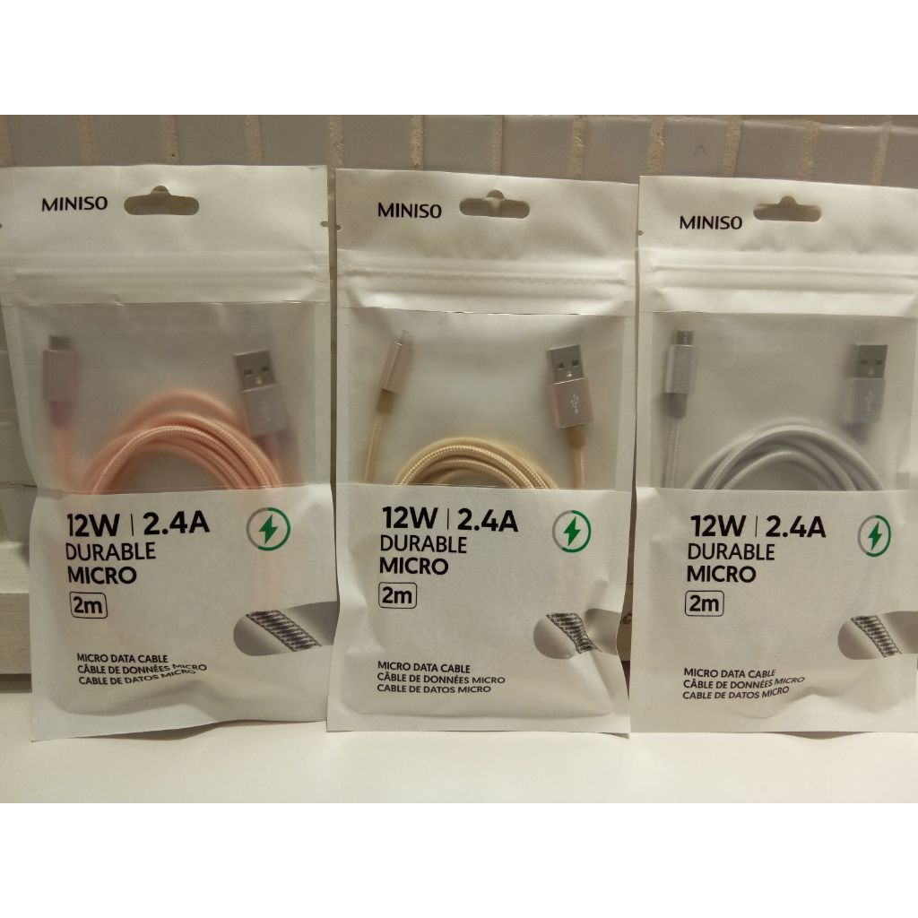 MINISO MICRO DATA CABLE | Shopee Philippines