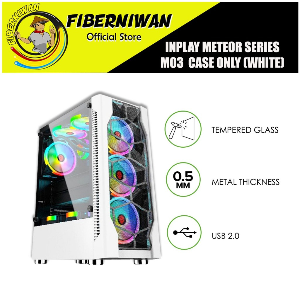 INPLAY Atx PC Case Gaming Computer Chassis Desktop Cpu Casing With ...