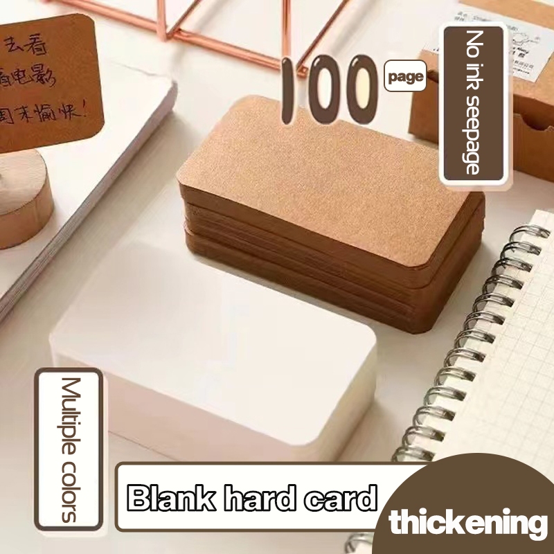 Blank Card Paper English Words Hard Card Message Portable Blank Card ...