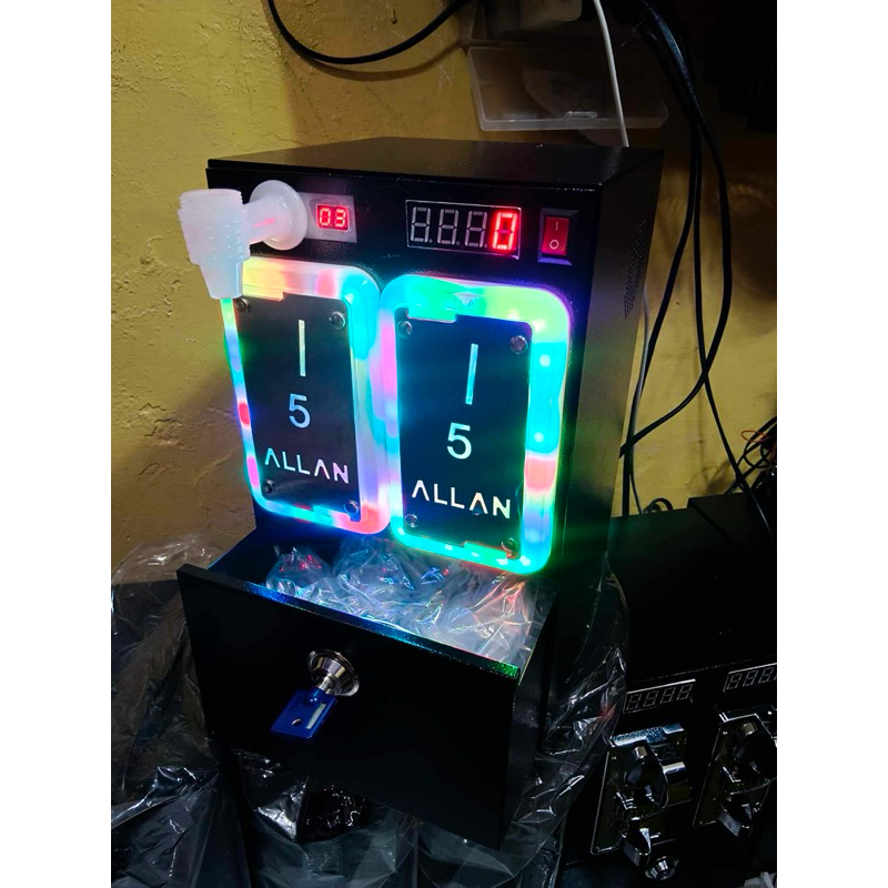 dual metal box for carwash and gripo shampoo vendo with rgb light 5piso ...