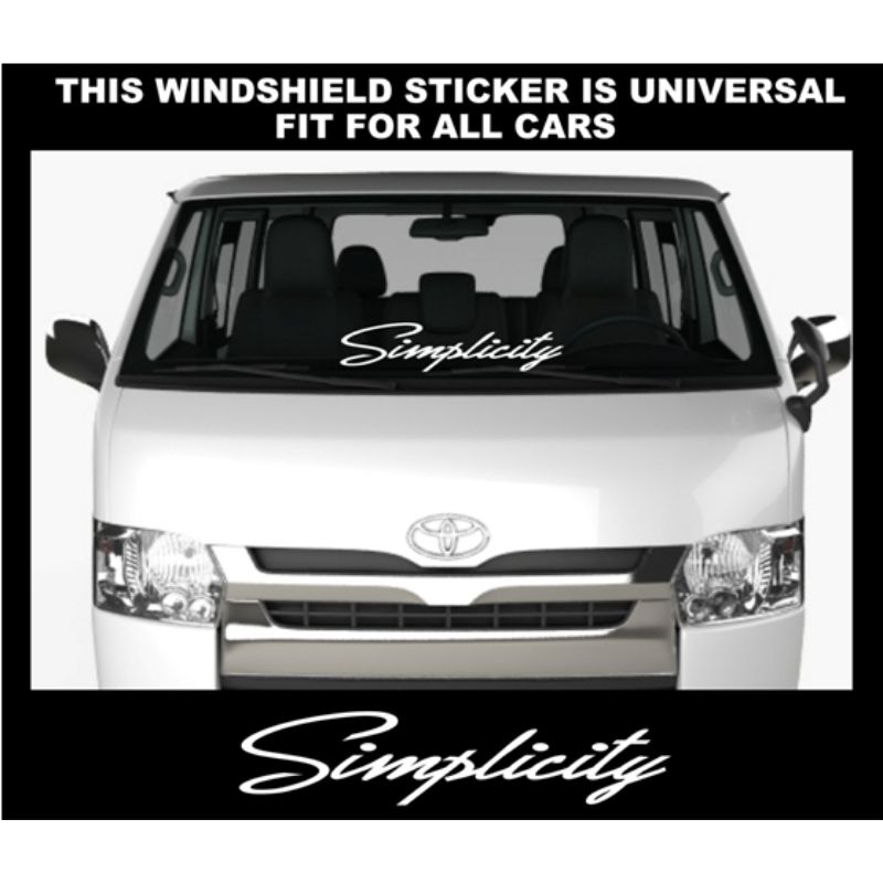 Simplicity Sticker Design for Toyota Cars Hiace Grandia Commuter ...