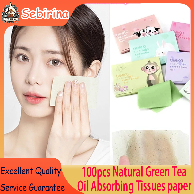 100pcs Natural Green Tea Oil Absorbing Tissues /Premium Face Oil ... 100pcs Natural Green Tea Oil Absorbing Tissues /Premium Face Oil ...