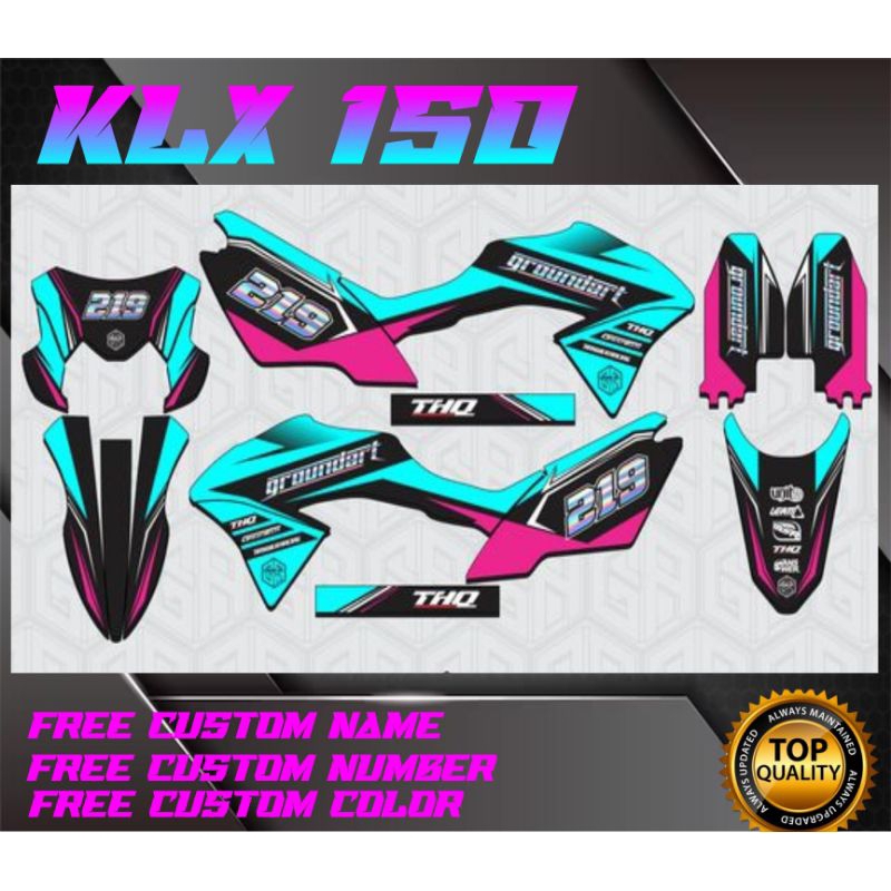 Kawasaki KLX 150 decals stickers, laminated | Shopee Philippines