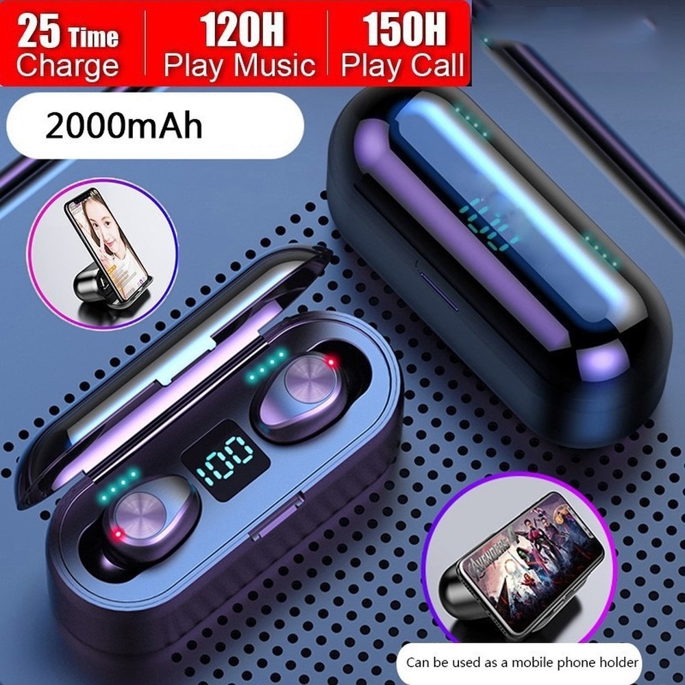 F9-5 9DSound TWS Wireless Bluetooth Earpods Sport Waterproof Headphones ...