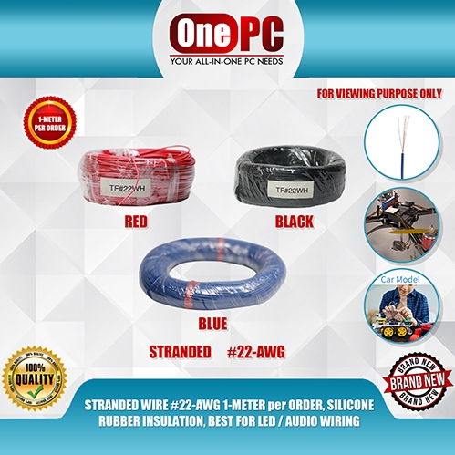 STRANDED WIRE #22-AWG 1-METER per ORDER, SILICONE RUBBER INSULATION ...