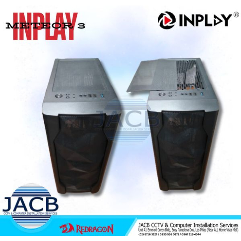 INPLAY METEOR 3 MID TOWER BLACK GAMING CASE | Shopee Philippines