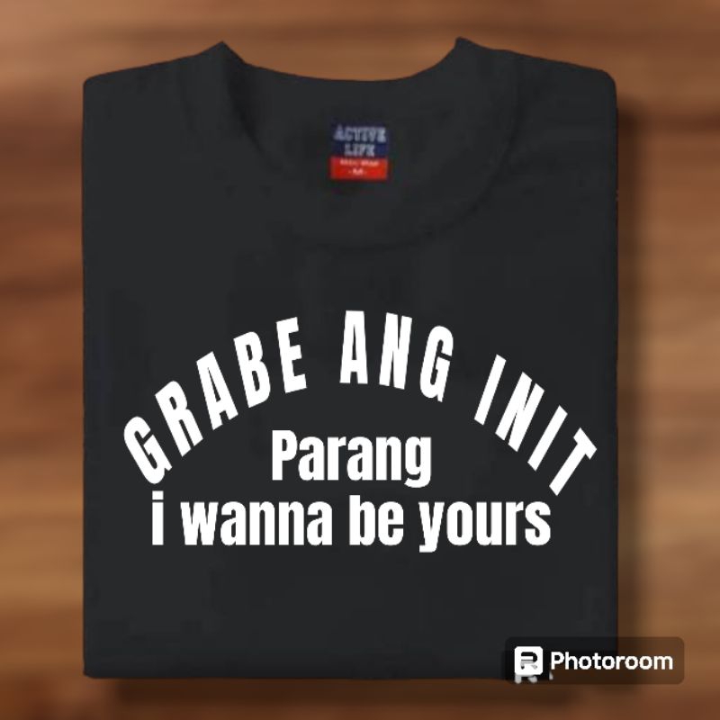 GRABE ANG INIT UNISEX MINIMALIST PRINT COTTON FABRIC. | Shopee Philippines