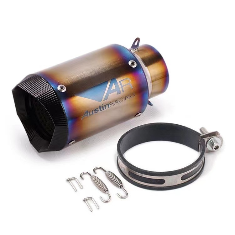 51mm Universal Motorcycle Exhaust Muffler Carbon Fiber AR Austin Racing ...