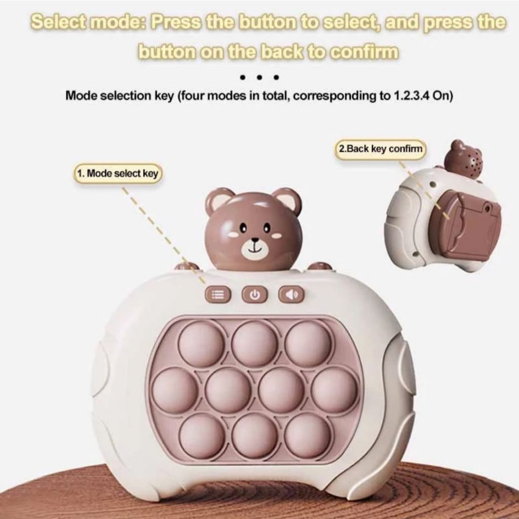 Game Console 4 modes Speed Push quick Pop It Game Machine Educational ...