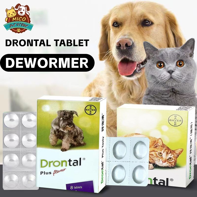 Drontal Plus 1pc Tasty Deworming Tablet Dog Cat Dewormer Tapeworms ...